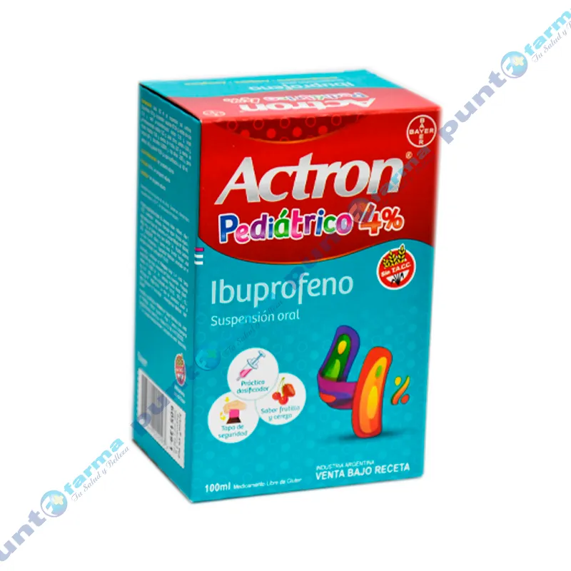 Actron Pediátrico 4% Ibuprofeno - Suspensión Frasco de 100 mL. | Punto ...