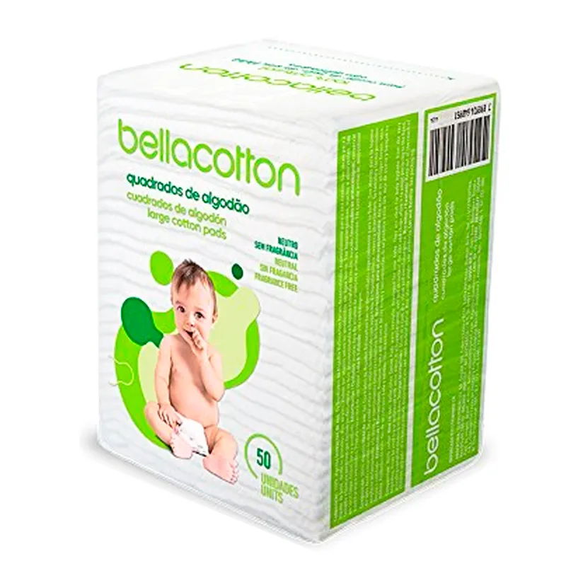 Maxibebe Cuadrados De Algodón Bellacotton - Cont. 50 unidades | Punto Farma