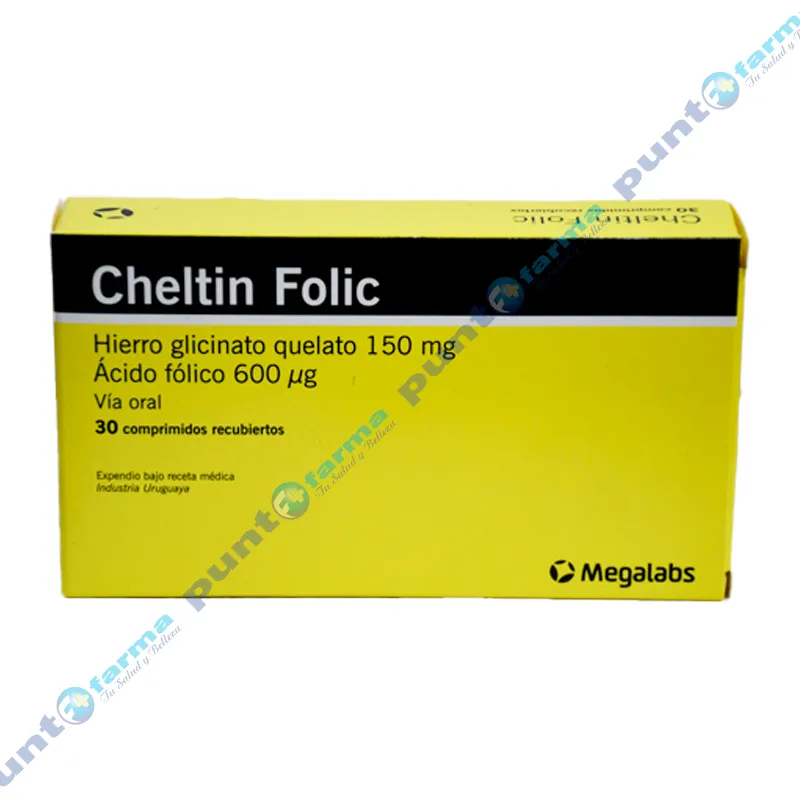 Cheltin Folic - Caja de 30 Comprimidos Recubiertos | Punto Farma