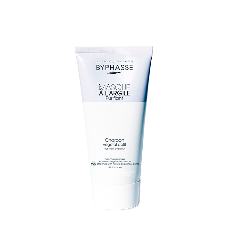 Mascarilla de Arcilla Purificante Carbón Vegetal Activo Byphasse - 150mL | Punto Farma