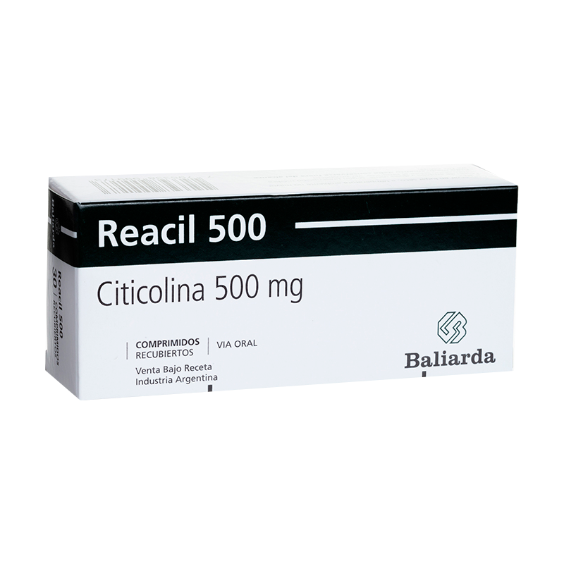 Reacil 500 Citicolina 500mg - 30 comprimidos recubiertos | Punto Farma