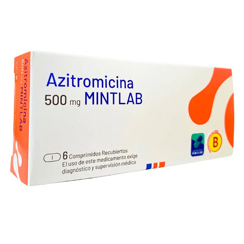 Azitromicina Mintlab 500 mg - Cont. 6 comprimidos recubiertos | Punto Farma