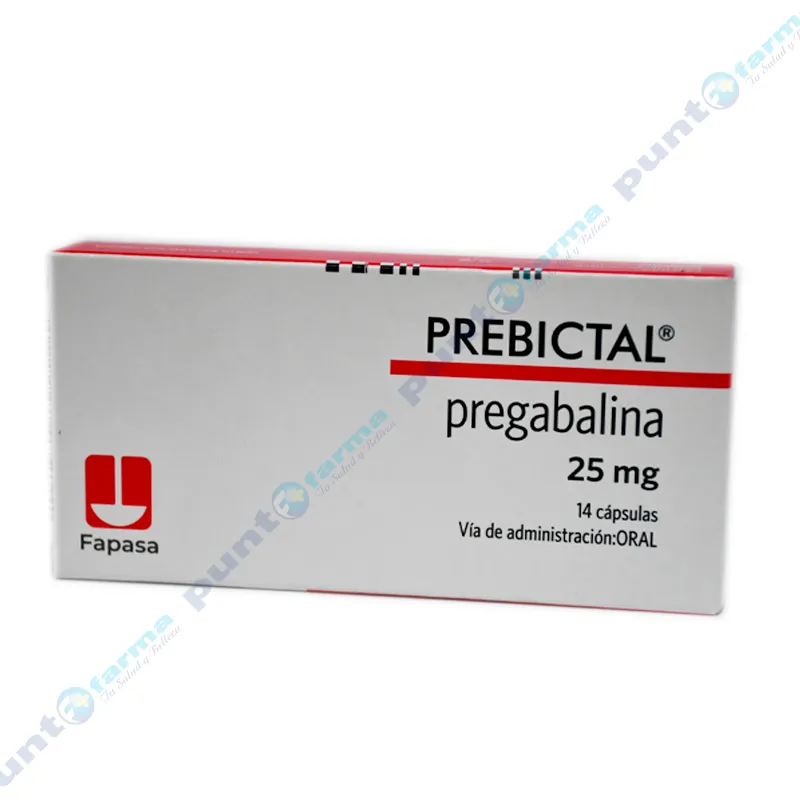 Prebictal Pregabalina 25 mg - Cont. 14 Capsulas | Punto Farma
