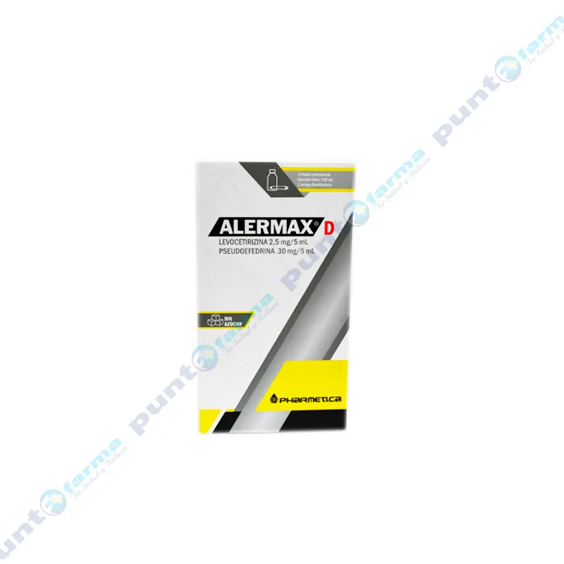 Alermax D Levocetirizina Pseudoefedrina - Jarabe de 120 ml | Punto Farma