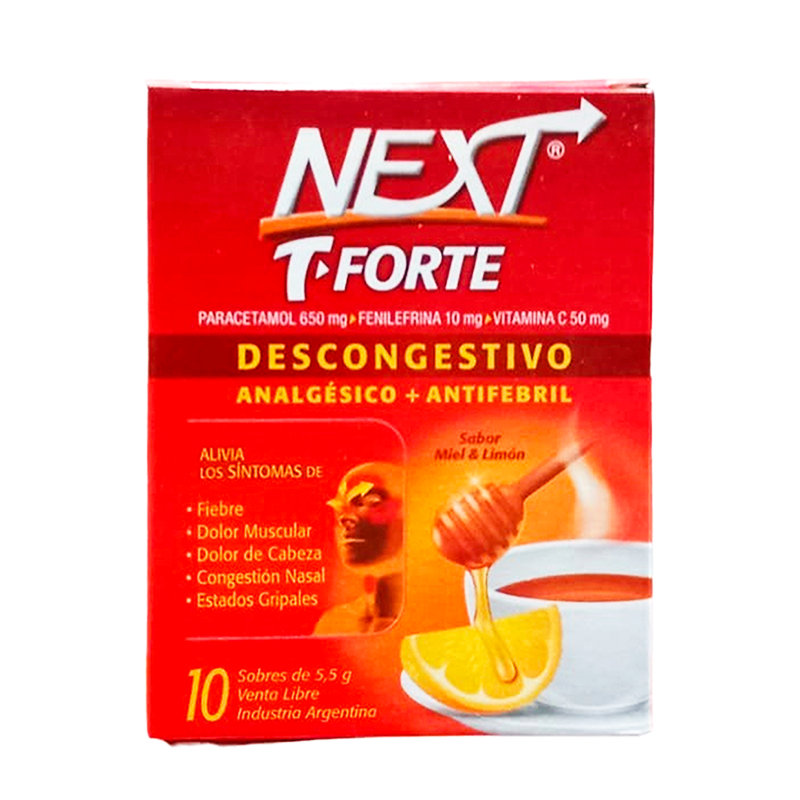 Next T Forte Descongestivo - Cont 10 Sobres | Punto Farma