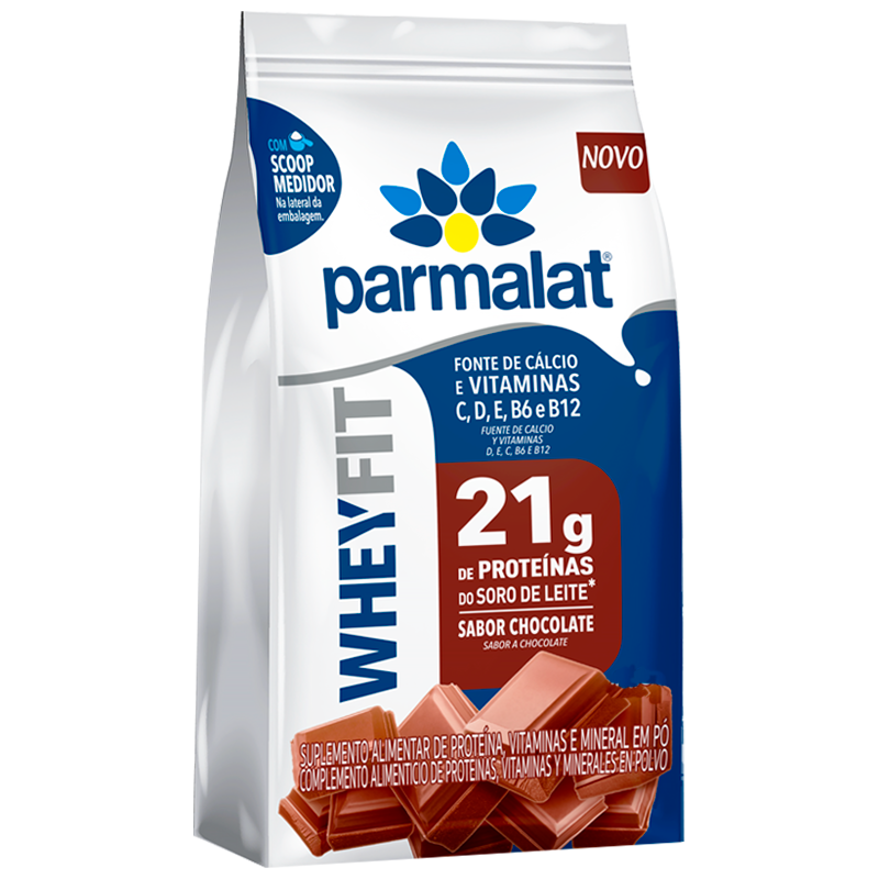 Suplemento de Proteína sabor Chocolate Whey Fit Parmalat - 450gr ...