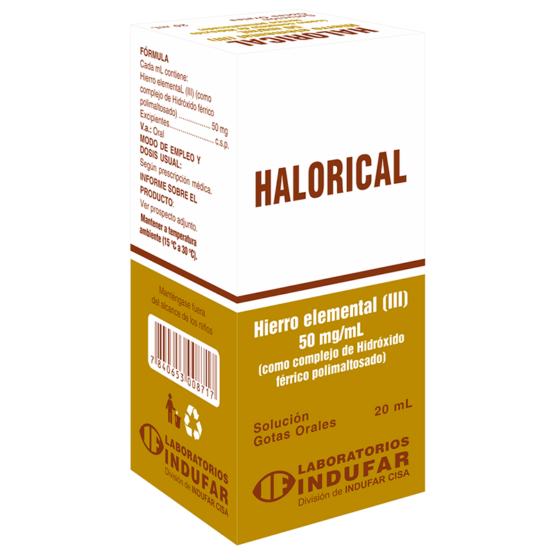 Halorical Hierro - Solucion Oral 20 mL | Punto Farma