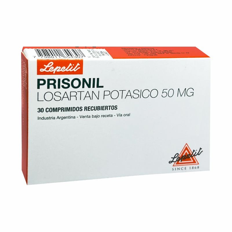 Prisonil Losartan Potasico 50 mg - 30 Comprimidos Recubiertos | Punto Farma