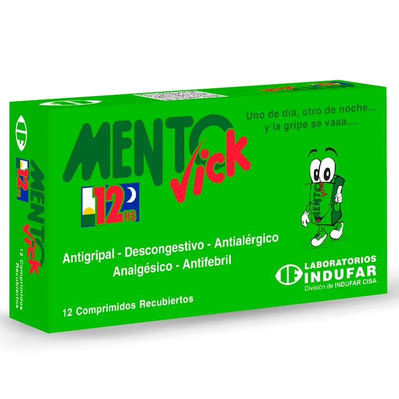 Mentovick 12 hs - 12 Comprimidos Recubiertos | Punto Farma