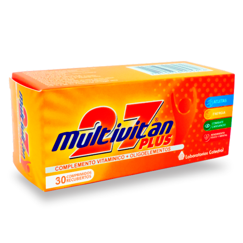 Multivitan 27 Plus - 30 Comprimidos recubiertos | Punto Farma