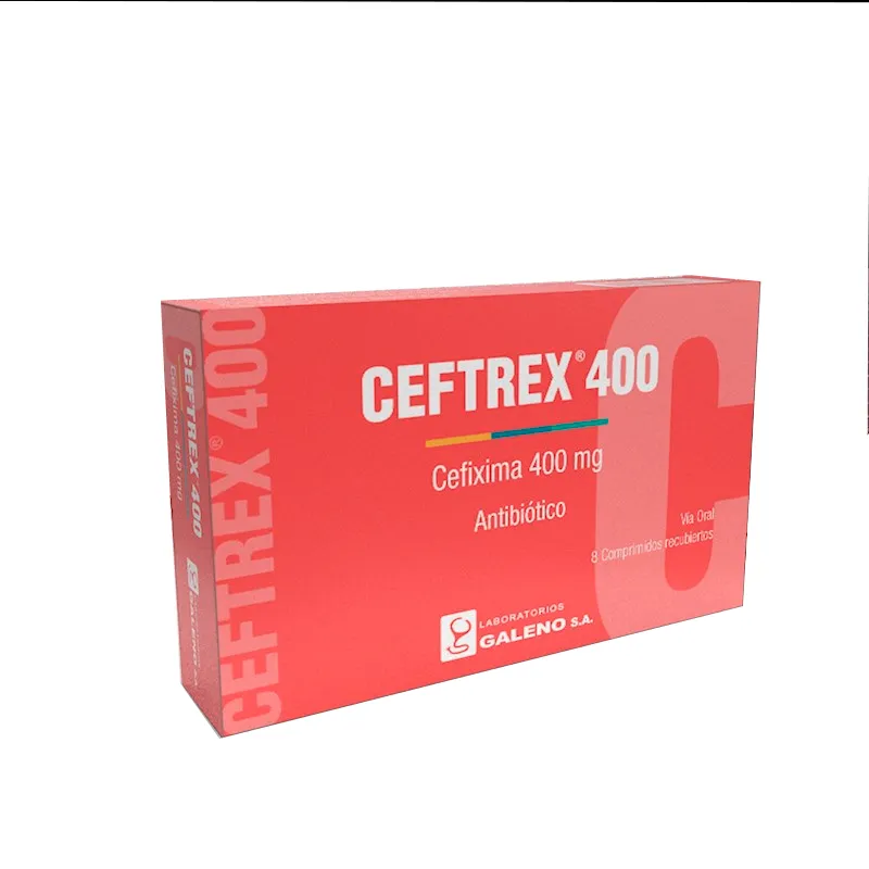 Ceftrex Cefixima - 400 mg. Cont. 8 Comprimidos Recubiertos. | Punto Farma