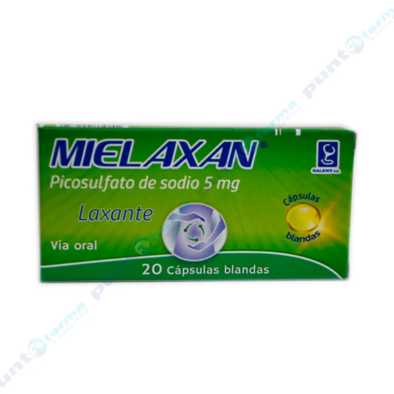 Mielaxan Picosulfato de Sodio 5 mg - Cont. 20 Capsulas | Punto Farma