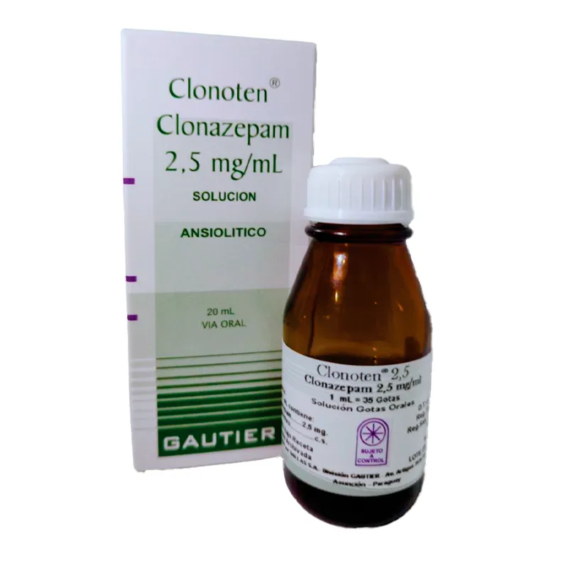 Clonoten Clonazepam 2,5 mg/mL - Frasco de 20 mL | Punto Farma