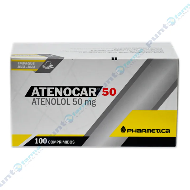 Atenocar 50 Atenolol 50 mg - Cont. 100 Comprimidos | Punto Farma