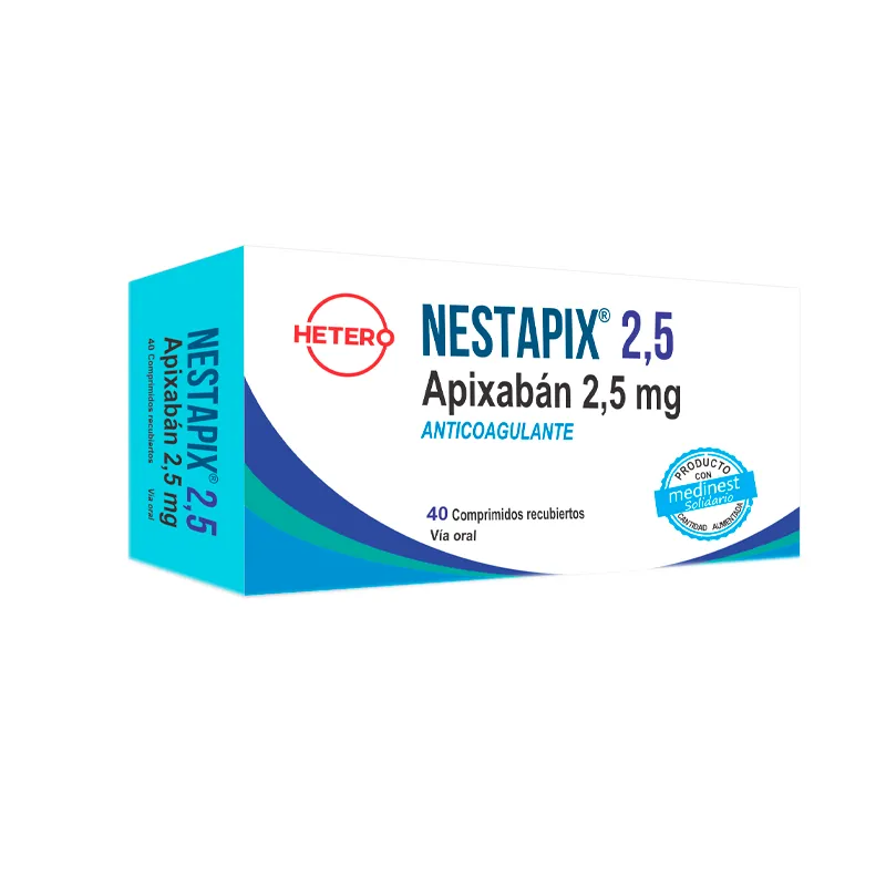 Nestapix Apixaban 2,5 mg - Cont. 40 Comprimidos Recubiertos | Punto Farma