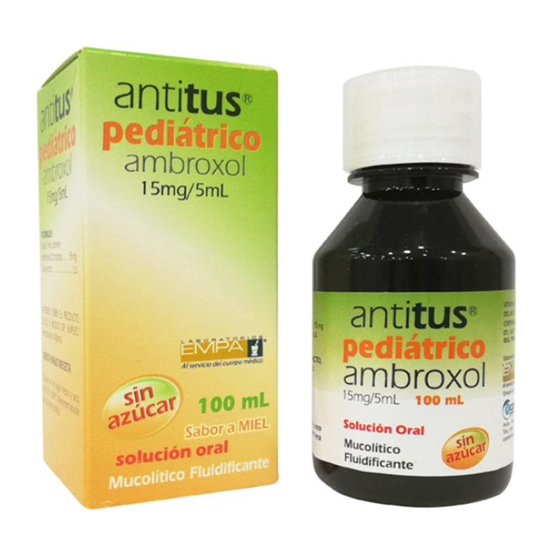 Jarabe Antitus Pediátrico Ambroxol 15mg/5ml - Solución oral 100mL ...