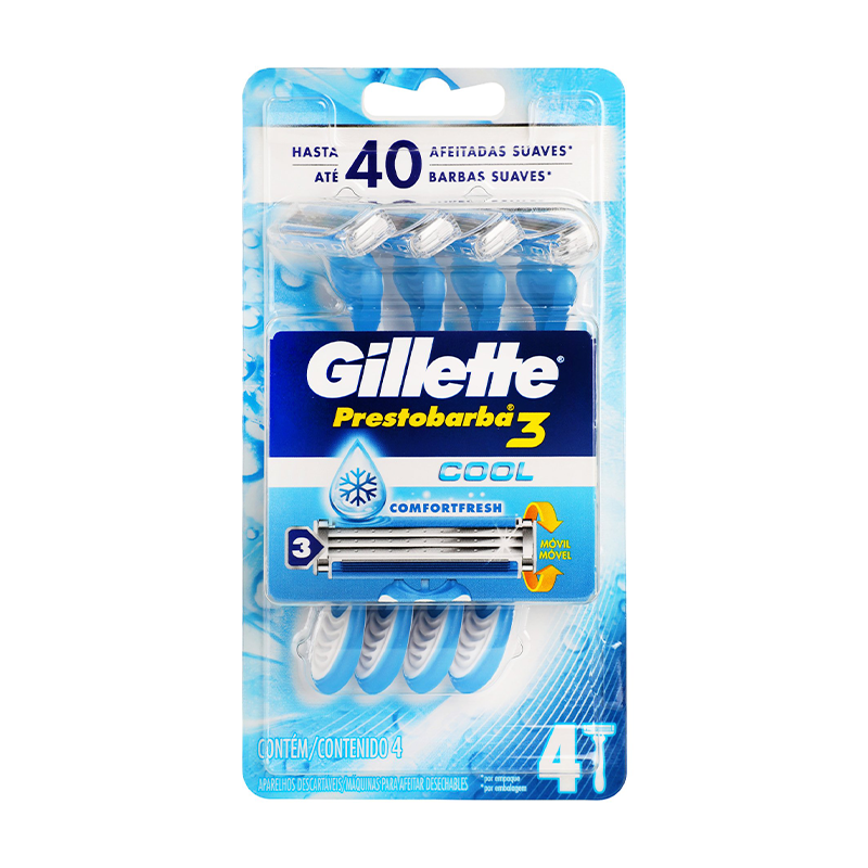 Máquinas de Afeitar Gillette Prestobarba 3 - Cont. 4 unidades | Punto Farma