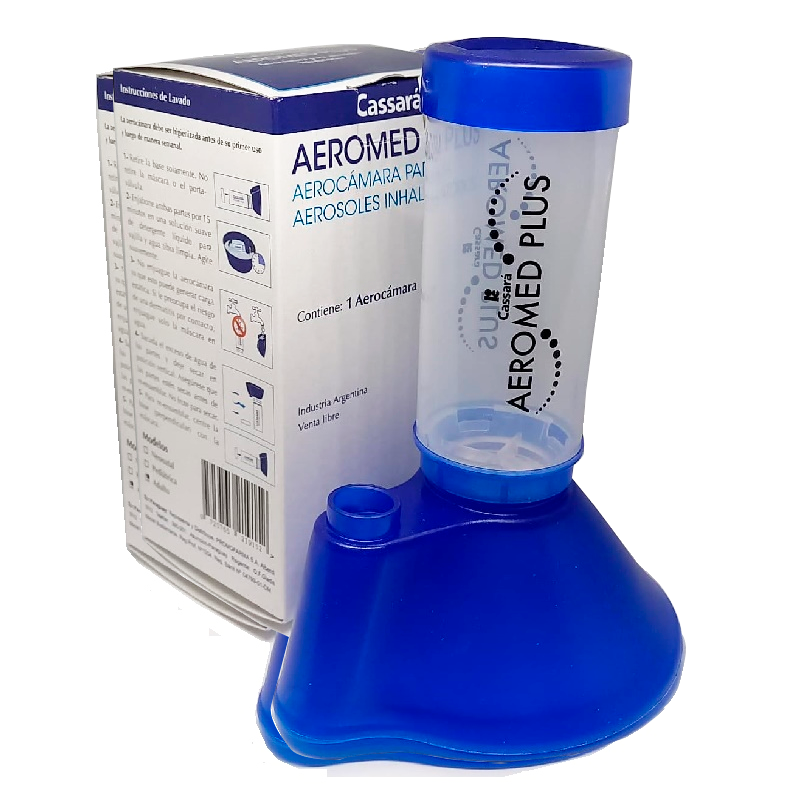 Aeromed Plus para adulto Aerocámara Valvulada para Aerosoles Inhalatorios. | Punto Farma