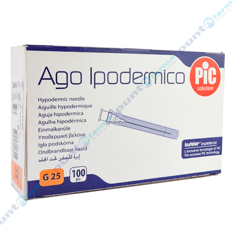 Ago Ipodermico Pic Solution g25 - Cont. 100 unidades | Punto Farma