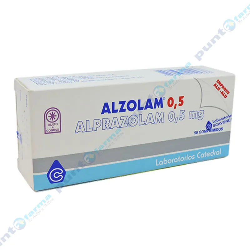 Alzolam 0,5 Alprazolam 0,5 Mg - Caja de 50 Comprimidos | Punto Farma