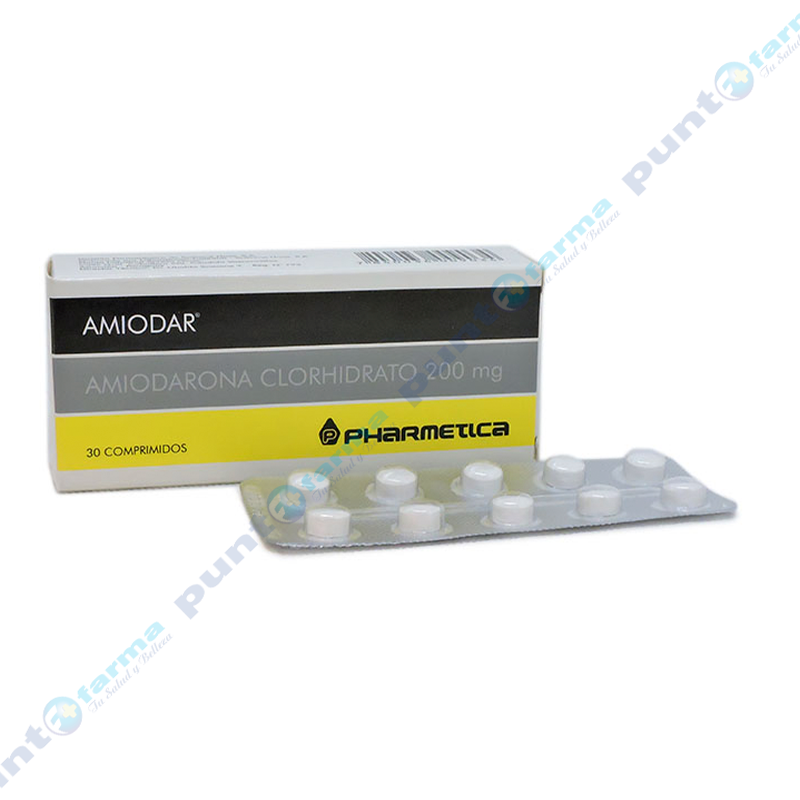 Amiodar Amiodarona Clorhidrato 200 mg - Caja de 30 comprimidos | Punto ...