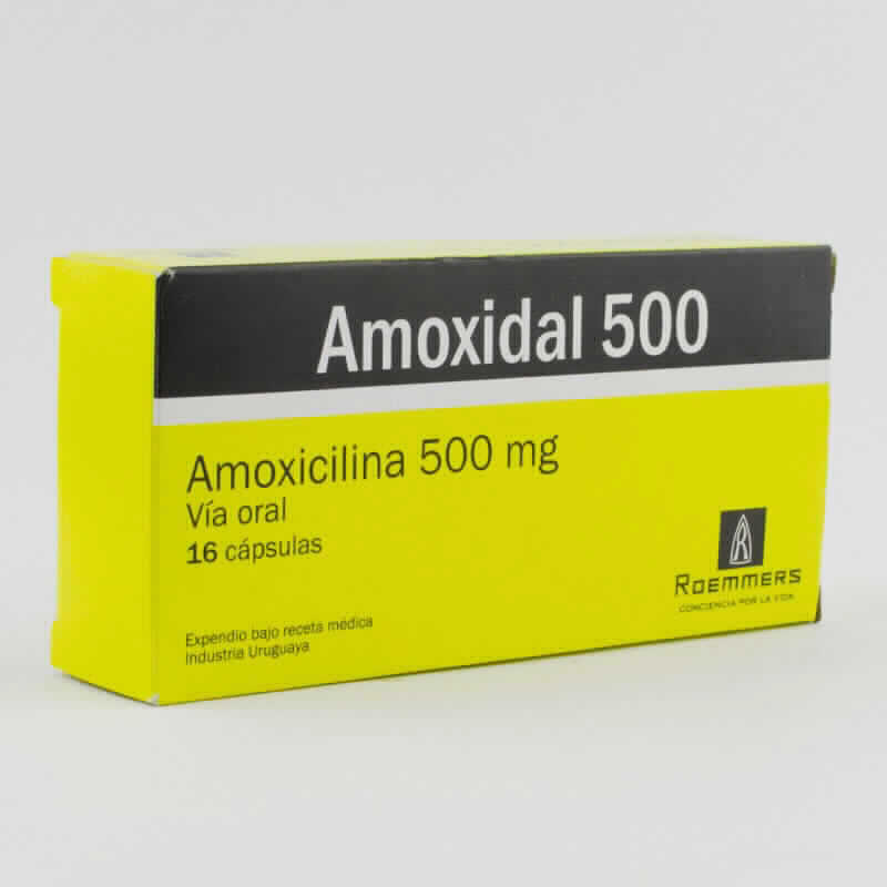 Punto Farma | Amoxidal 500 Amoxicilina 500 mg - Caja de 16 cápsulas