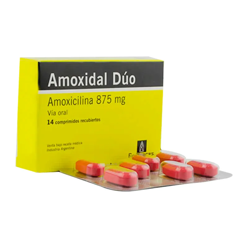 Amoxidal Dúo Amoxicilina 875 mg - Caja de 14 comprimidos recubiertos ...