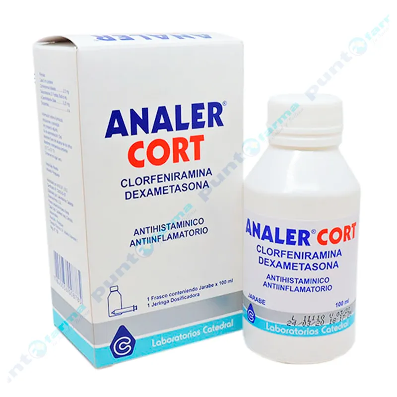 Analer Cort Clorfeniramina - 1 frasco 100mL 1 jeringa dosificadora ...