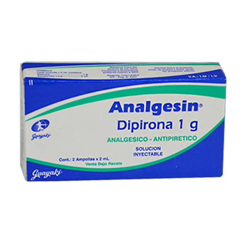 Analgesin Dipirona 1 g - Cont 2 ampollas de 2 mL | Punto Farma