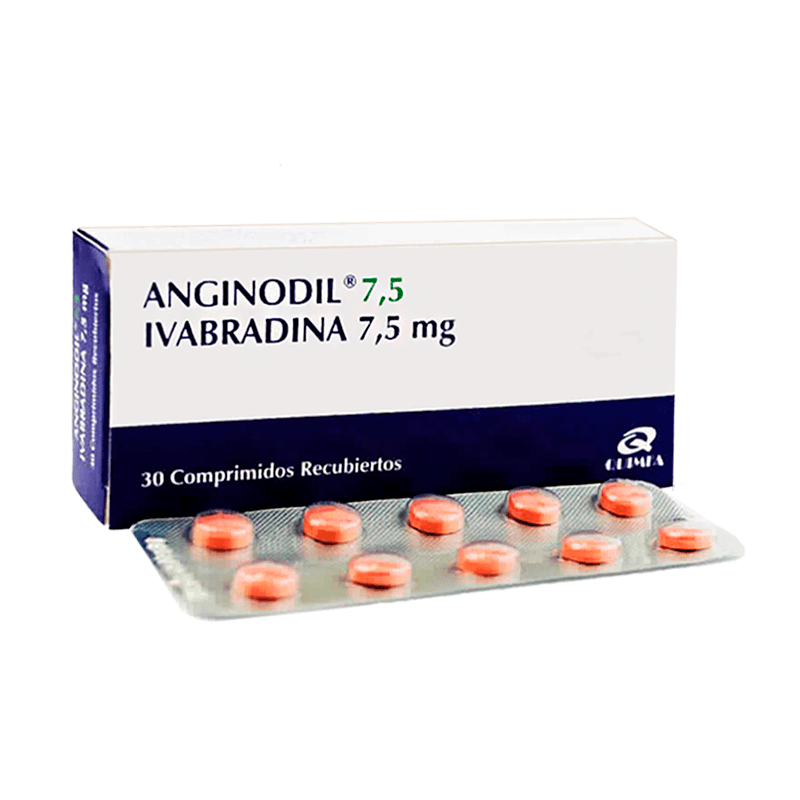 Anginodil 7,5 Ivabradina 7,5mg - Caja de 30 comprimidos recubiertos ...