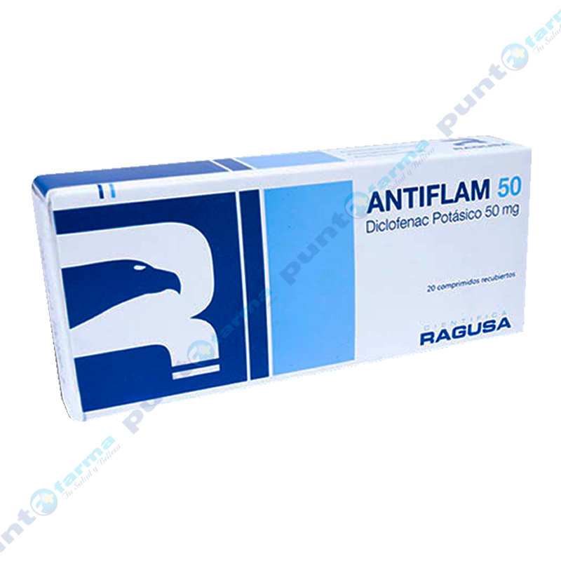 Antiflam 50 mg Diclofenac Potásico 50 mg - Cont. 20 comprimidos ...