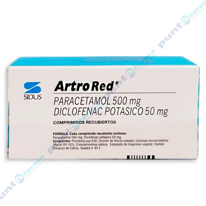 Artro Red Paracetamol 500 mg - Caja de 20 comprimidos recubiertos ...
