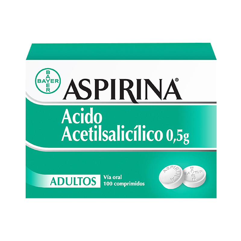 Aspirina Acido Acetilsalicílico 0,5g - Caja de 100 comprimidos | Punto Farma