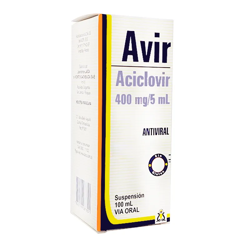 Avir Aciclovir 400 Mg 5mL Suspension Oral 100 ML Punto Farma