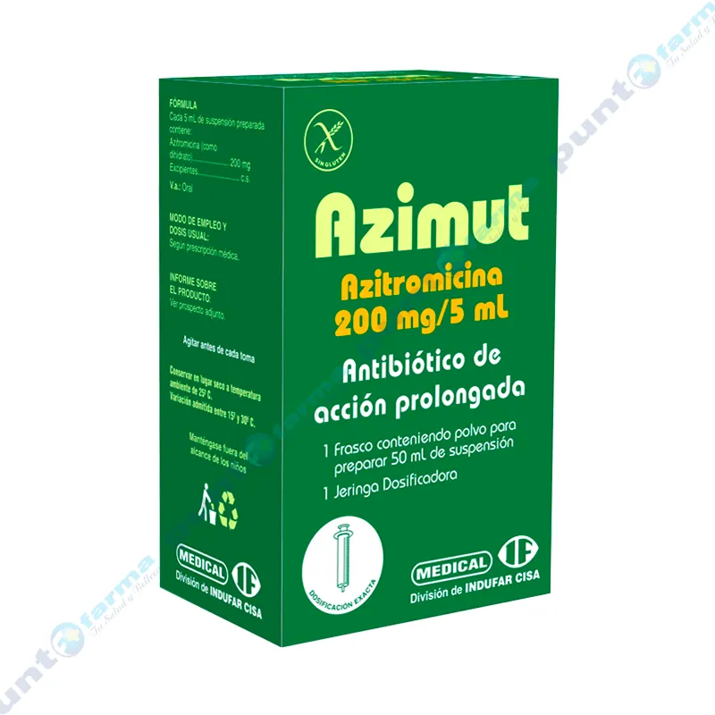 Azimut Azitromicina 200 mg - 50 mL | Punto Farma