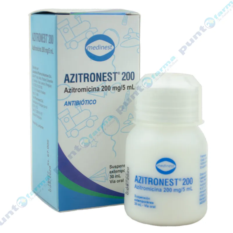 Azitronest 200 Azitromicina 200mg/5ml - 30ml | Punto Farma