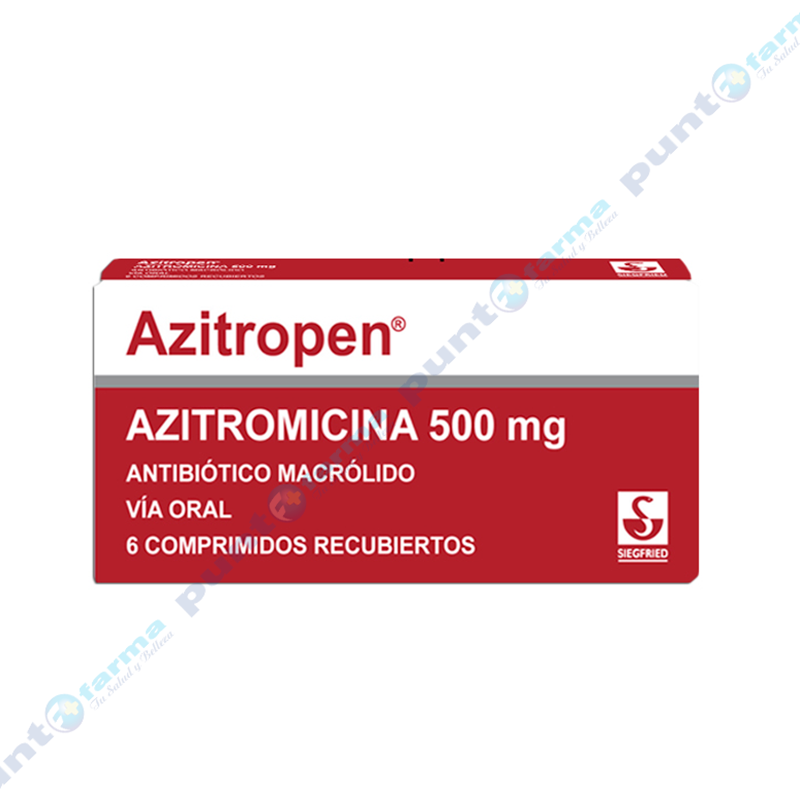 Azitropen Azitromicina 500 mg - Caja de 6 comprimidos recubiertos ...