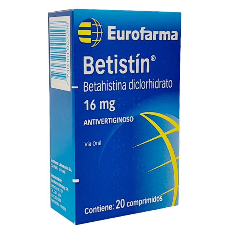 Betistin Betahistina Diclorhidrato 16 mg - Caja de 20 comprimidos ...