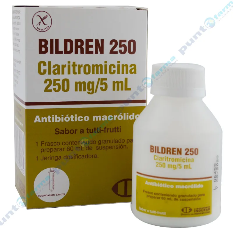 Bildren - Claritromicina 250 mg - Caja de 60mL | Punto Farma