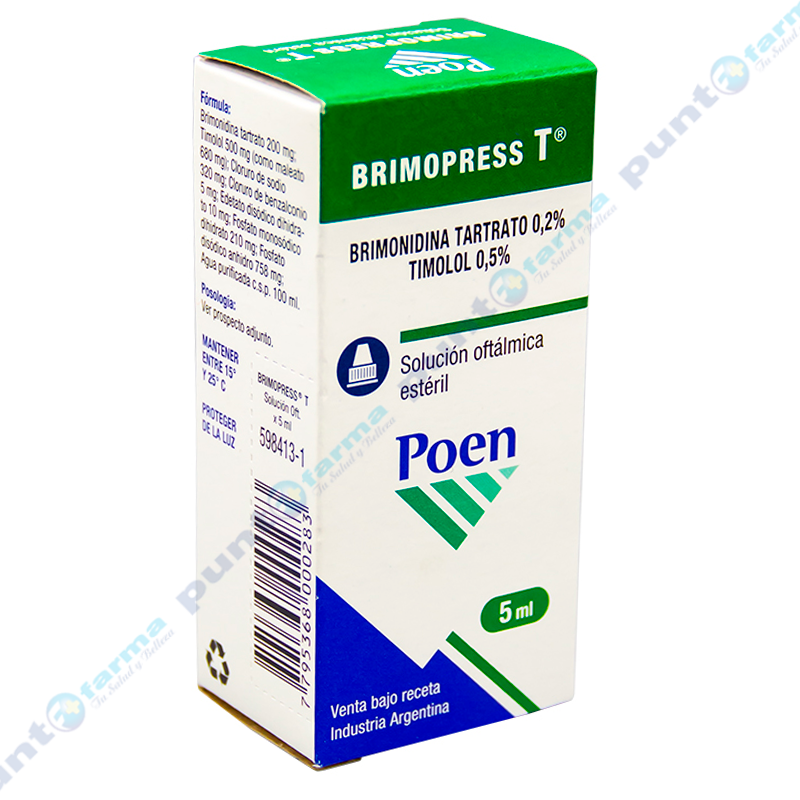 Punto Farma | Brimopress T Solución Oftálmica - 5 mL