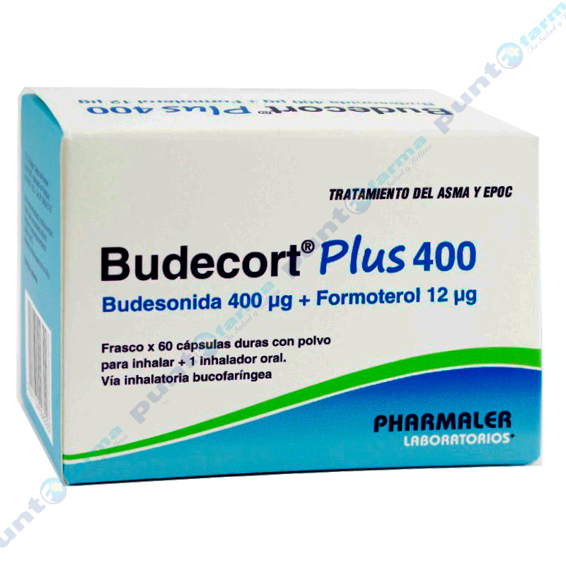 Punto Farma | Budecort plus 400 - Caja de 60 cápsulas