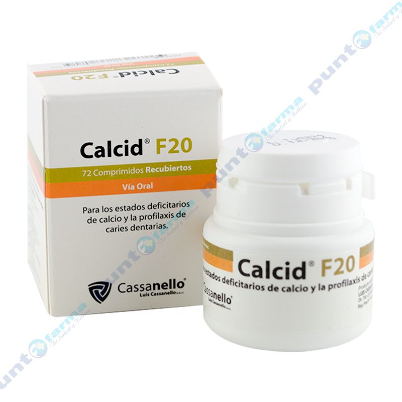 Punto Farma | Calcid F20 – Caja de 72 Comprimidos
