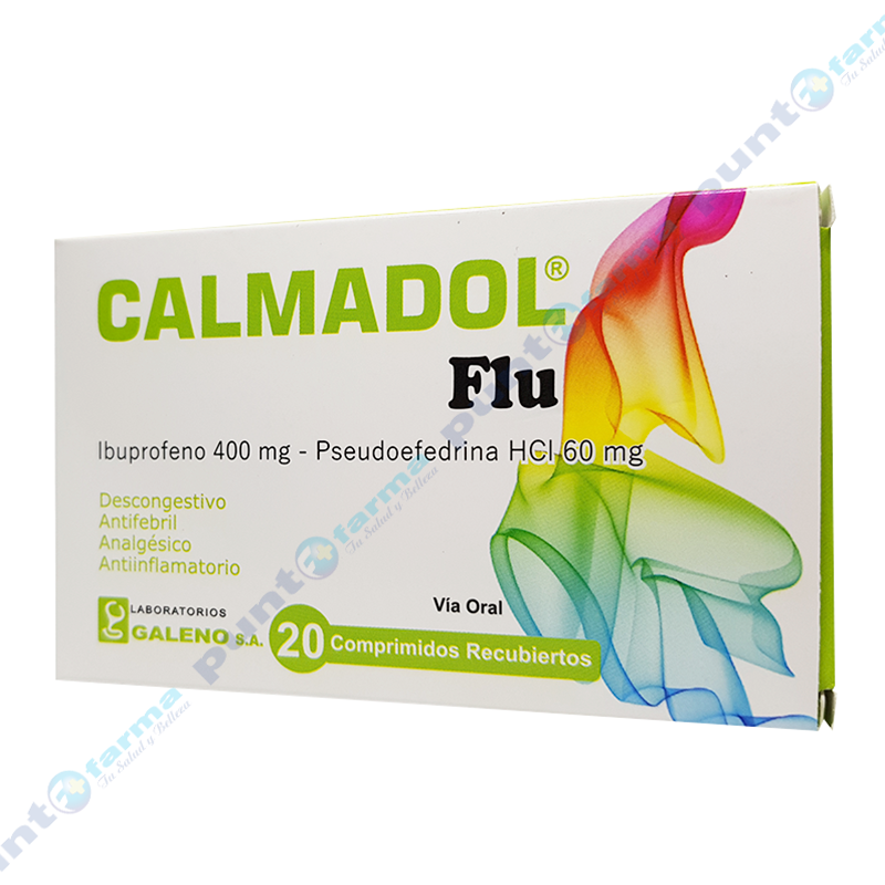 Calmadol Flu Ibuprofeno de 400 mg - Cont. 20 comprimidos recubiertos ...