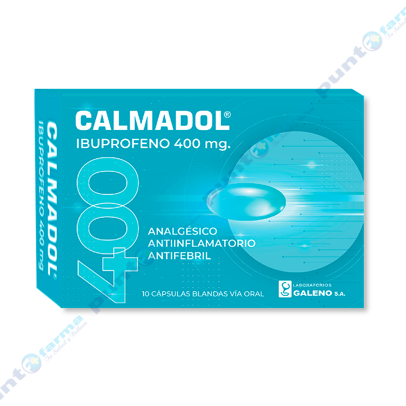 Calmadol Ibuprofeno 400 mg - Caja de 10 cápsulas | Punto Farma