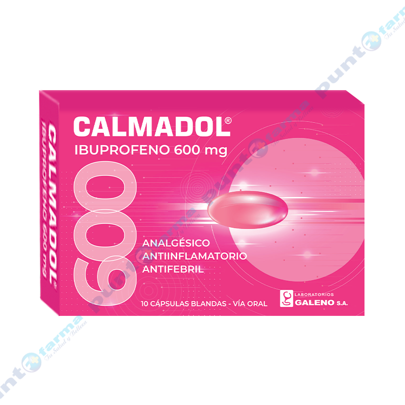 Calmadol Ibuprofeno 600 mg - Caja de 10 cápsulas | Punto Farma