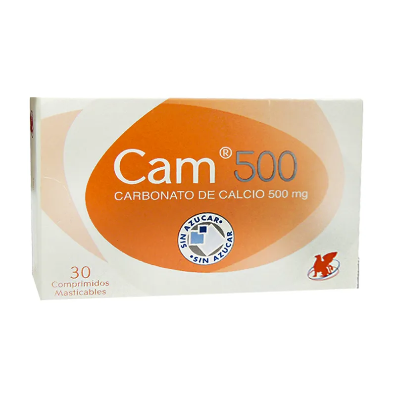 Cam 500 Calcio - Caja de 30 comprimidos masticables | Punto Farma