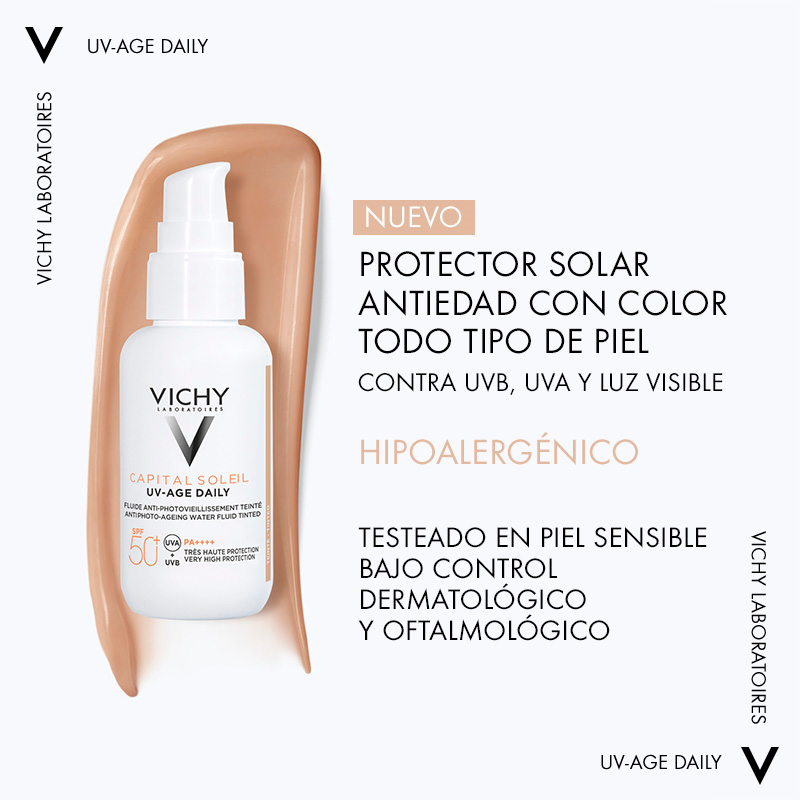 Capital Soleil Uv-Age Daily con Color SPF 50 Vichy - 40mL | Punto Farma