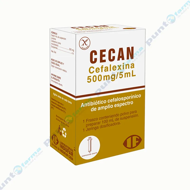 Cecan Cefalexina 500 mg - 100 mL | Punto Farma