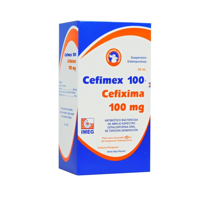 Cefimex Cefixina 100 mg - 50mL | Punto Farma