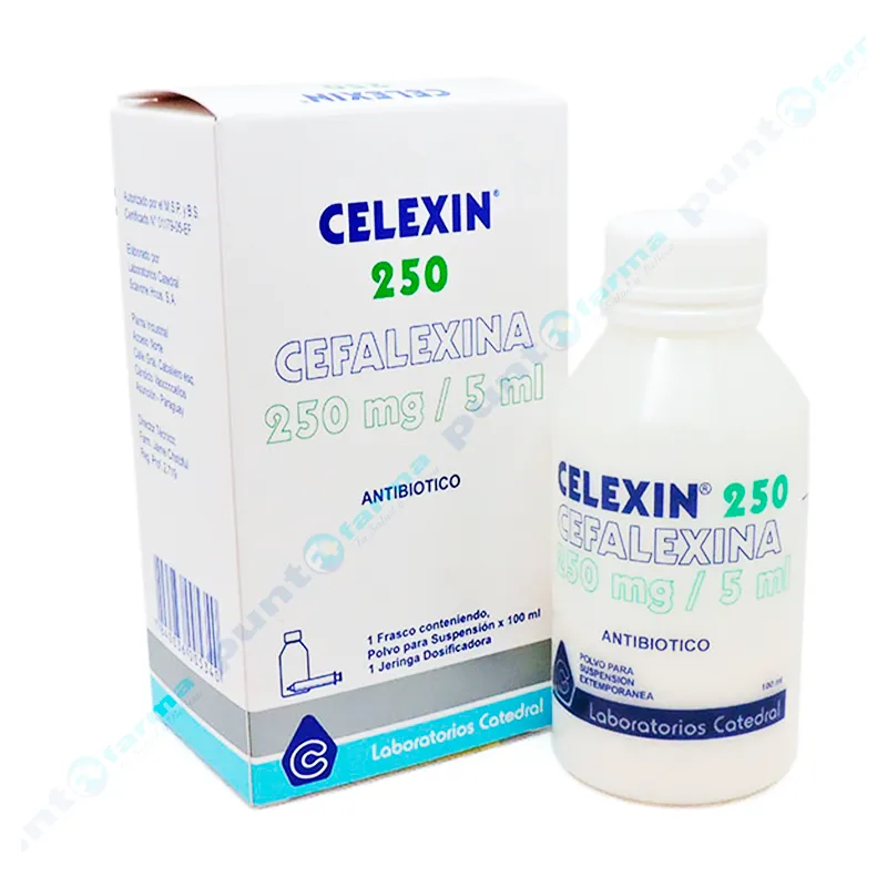 Celexin 250 Cefalexina 250 mg/5 mL - Cont. 1 Frasco de 100 mL 1 Jeringa ...